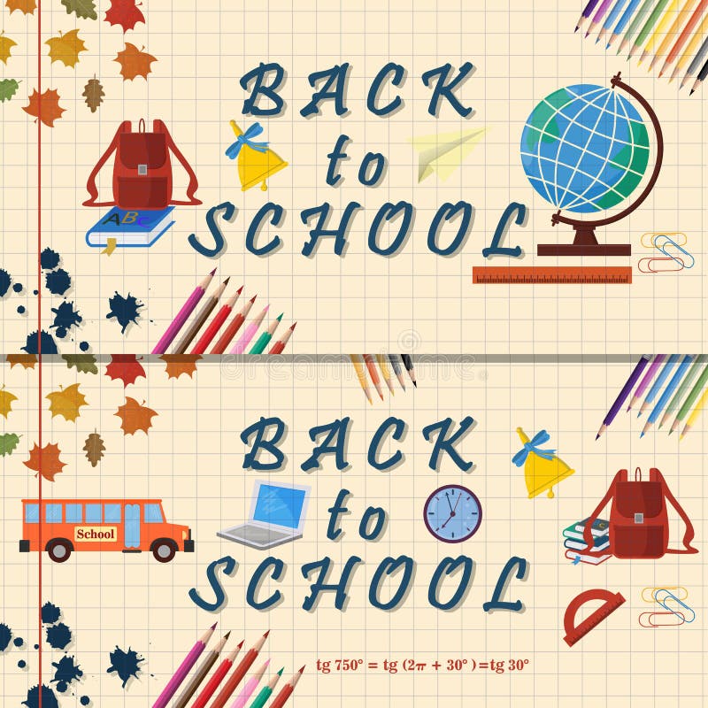 Illustration_6_on the School Theme, Design of School Subjects an Stock ...
