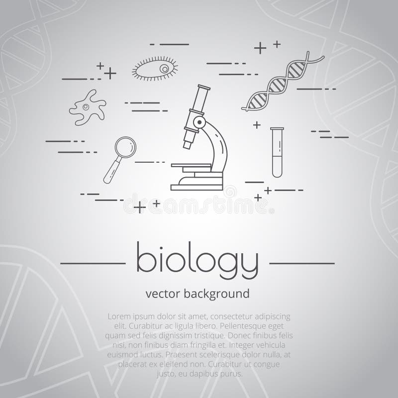Vector Illustration of School Subject - Biology. Science and ...