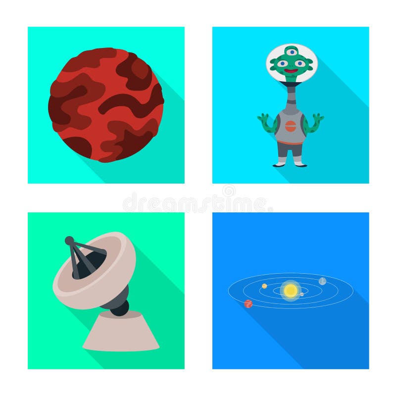 Vector Illustration of Science and Cosmic Symbol. Set of Science and ...