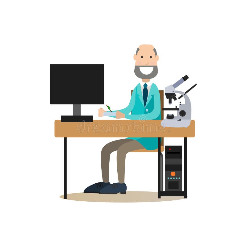 Science People Concept Vector Illustration in Flat Style Stock Vector ...