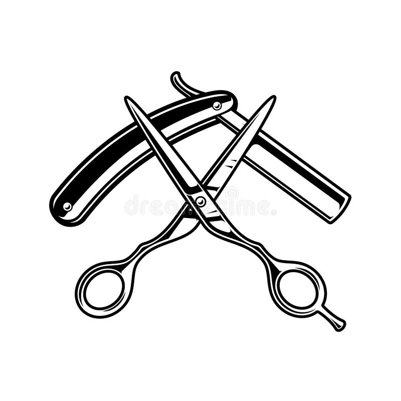 Fancy Scissors And Comb Clip Art