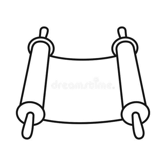 Vector Illustration of Scroll and Parchment Sign. Web Element of Scroll ...