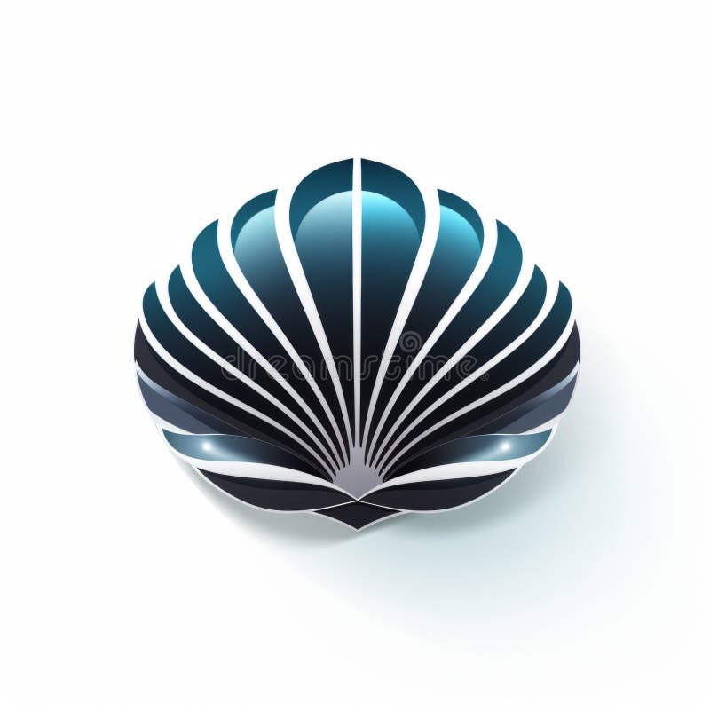Serene Maritime Shell Logo with Naturalistic Light and Shadow Stock ...