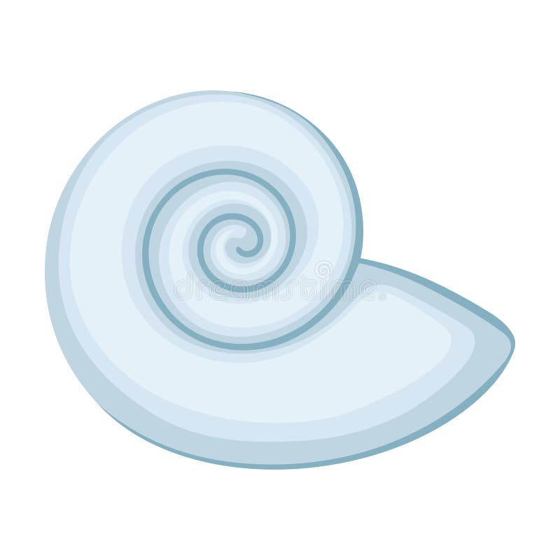 Vector Illustration. Sea Underwater Snail Shell. Spiral Shell. Stock ...