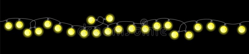 Seamless Chains of Lights on Black Background Stock Vector ...