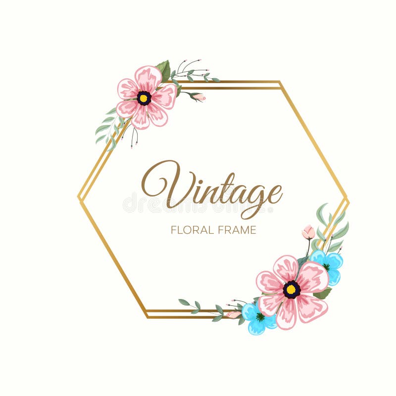 Floral Frame in Spring for Wedding, Anniversary, Birthday and Party ...