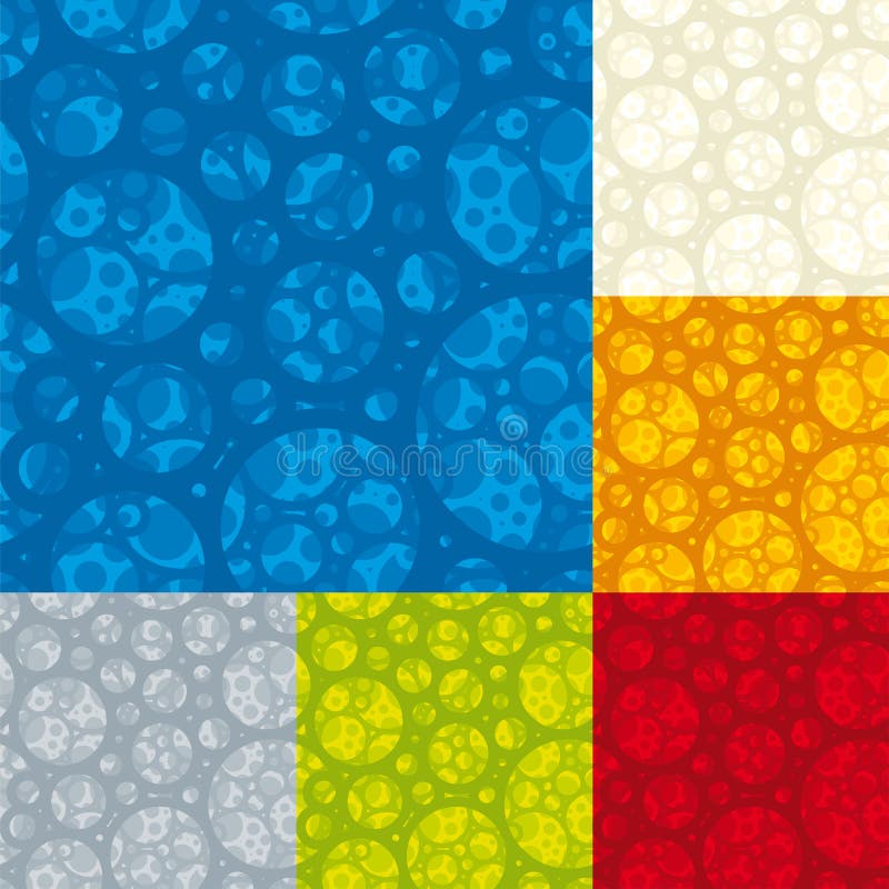 Seamless Foam Texture in Six Different Colors. Stock Vector ...