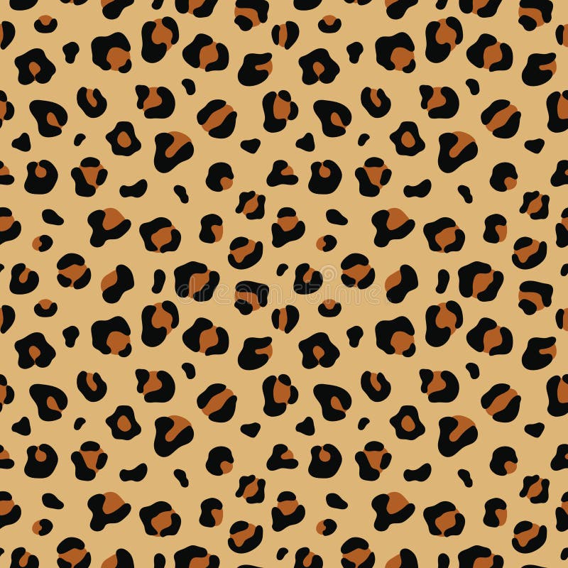 Vector Illustration of Seamless Leopard Pattern Stock Vector ...