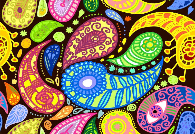 Paisley pattern stock vector. Illustration of cartoon - 23759105