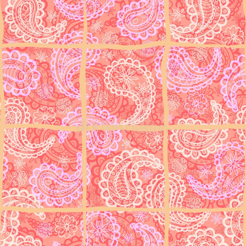 Paisley Seamless Pastel Pattern Stock Vector - Illustration of ...