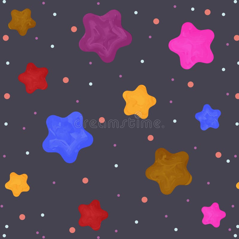 A pattern of colored stars stock vector. Illustration of constellations ...
