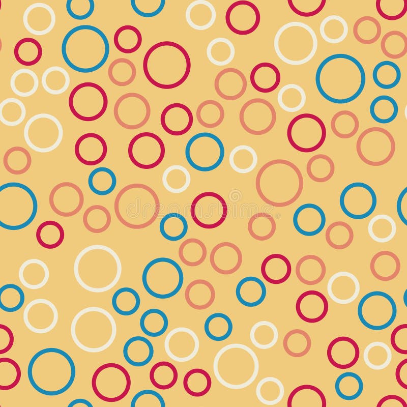 Seamless Pattern in Retro Style from Circles Stock Vector ...