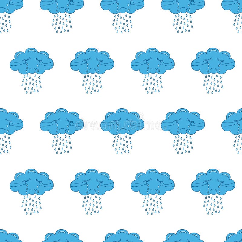 Seamless Clouds Background Pattern Stock Vector - Illustration of ...