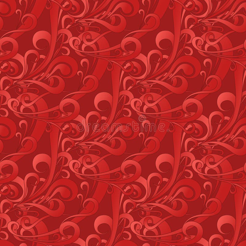 Vector Illustration of Seamless Square Red Color Pattern Stock Vector ...