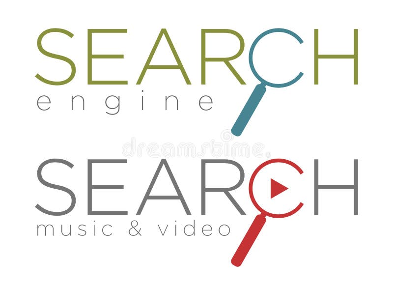 Vector Illustration of Search Engine Icons Stock Vector - Illustration ...