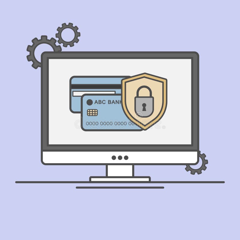 Secure payment logo icon stock vector. Illustration of lock - 79563436