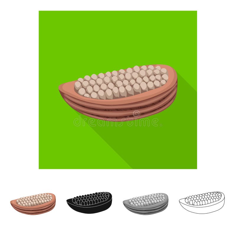 Vector Design of Seed and Chocolate Logo. Set of Seed and Fresh Stock ...