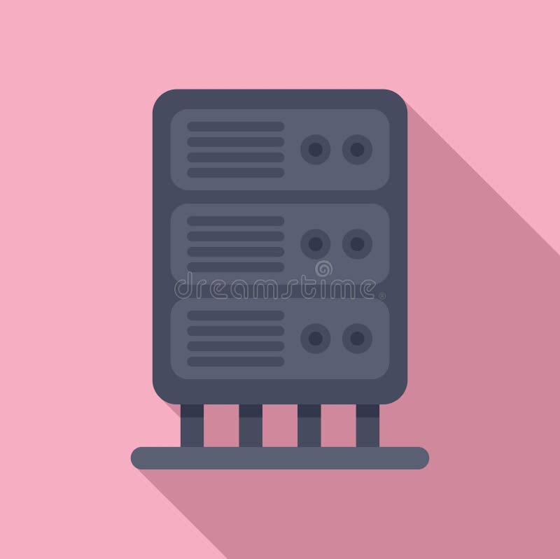 Server Rack with Cables Connected Stock Illustration - Illustration of ...