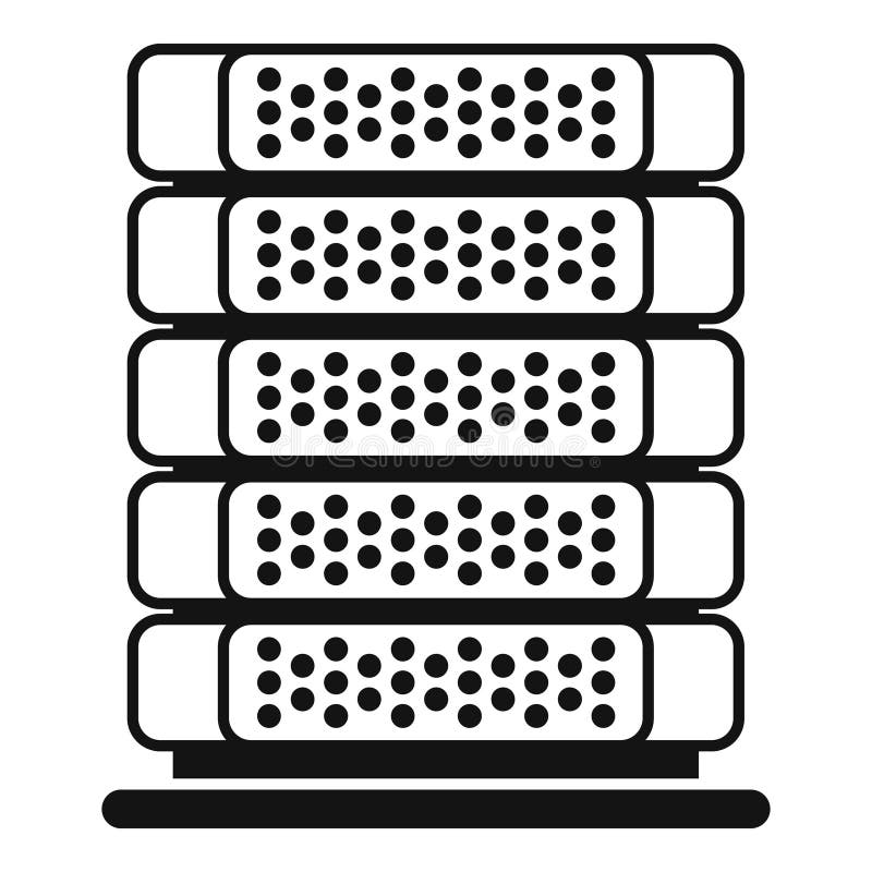 Vector Illustration of Server Rack Icons Stock Vector - Illustration of ...