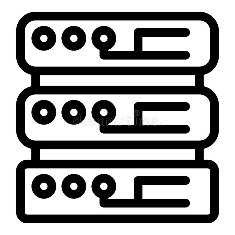 Vector Illustration of Server Racks Icon Stock Vector - Illustration of ...