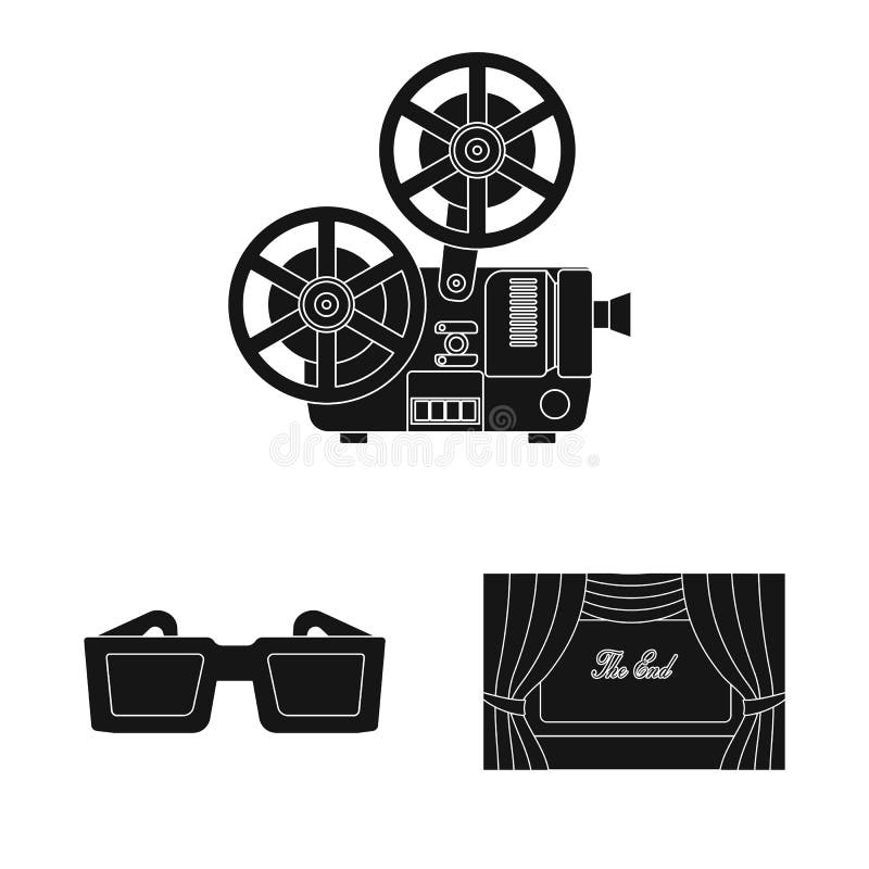 Vector Illustration of Session and Viewing Icon. Set of Session and ...