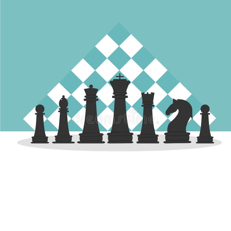 Vector Illustration Set of Black Chess Stock Illustration ...