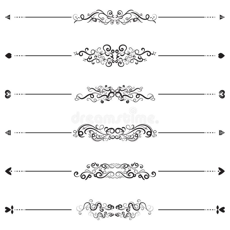 Border Calligraphic Vector Eps 10 Stock Vector - Illustration of ...