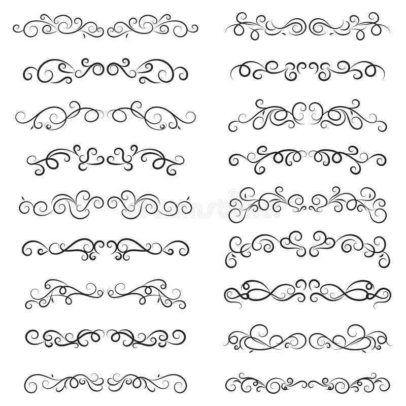 Border Calligraphic Vector Eps 10 Stock Vector - Illustration of ...