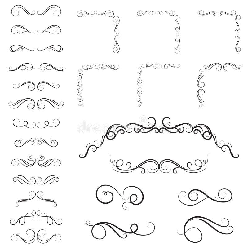 Border Calligraphic Vector Eps 10 Stock Vector - Illustration of ...