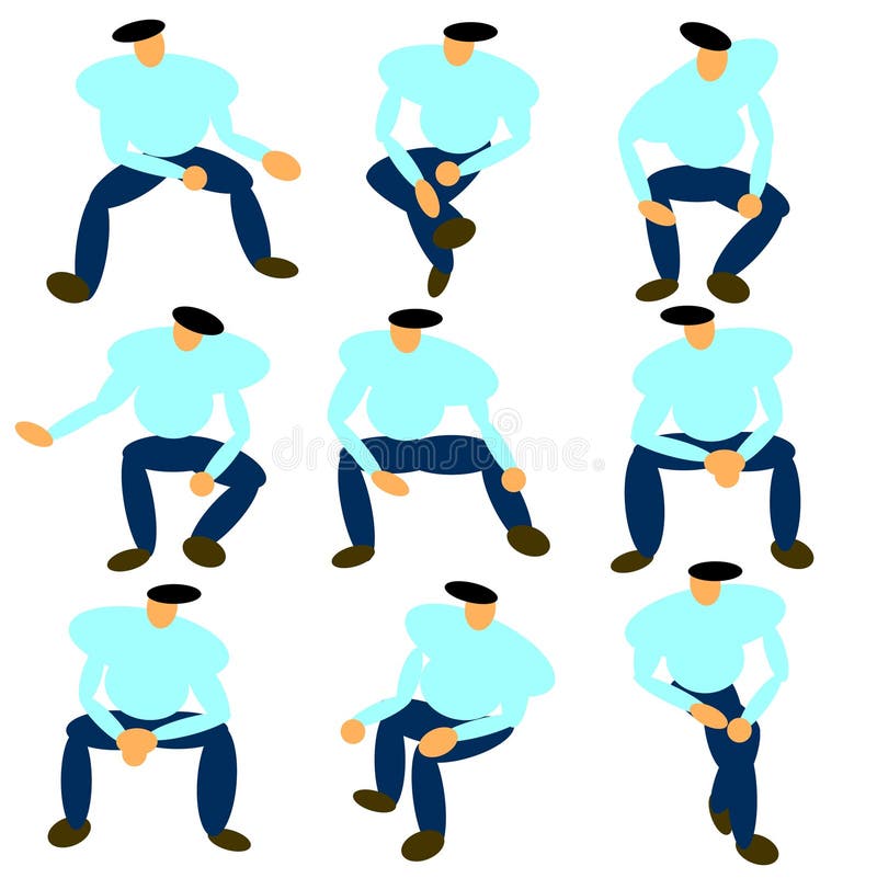 Men posing sitting stock vector. Illustration of casual - 186009853