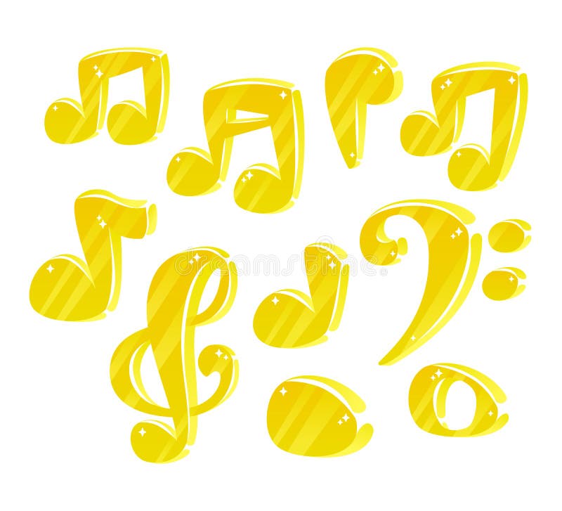 Music Notes Seamless Vector Pattern. Stock Vector - Illustration of ...