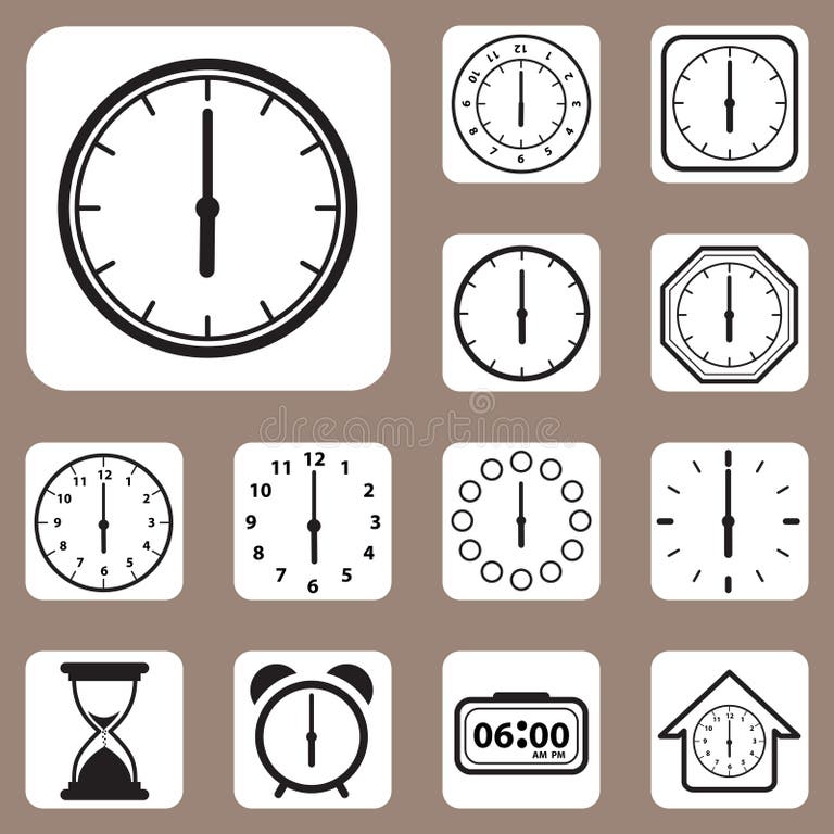 Noon Digital Clock Stock Illustrations – 307 Noon Digital Clock Stock ...