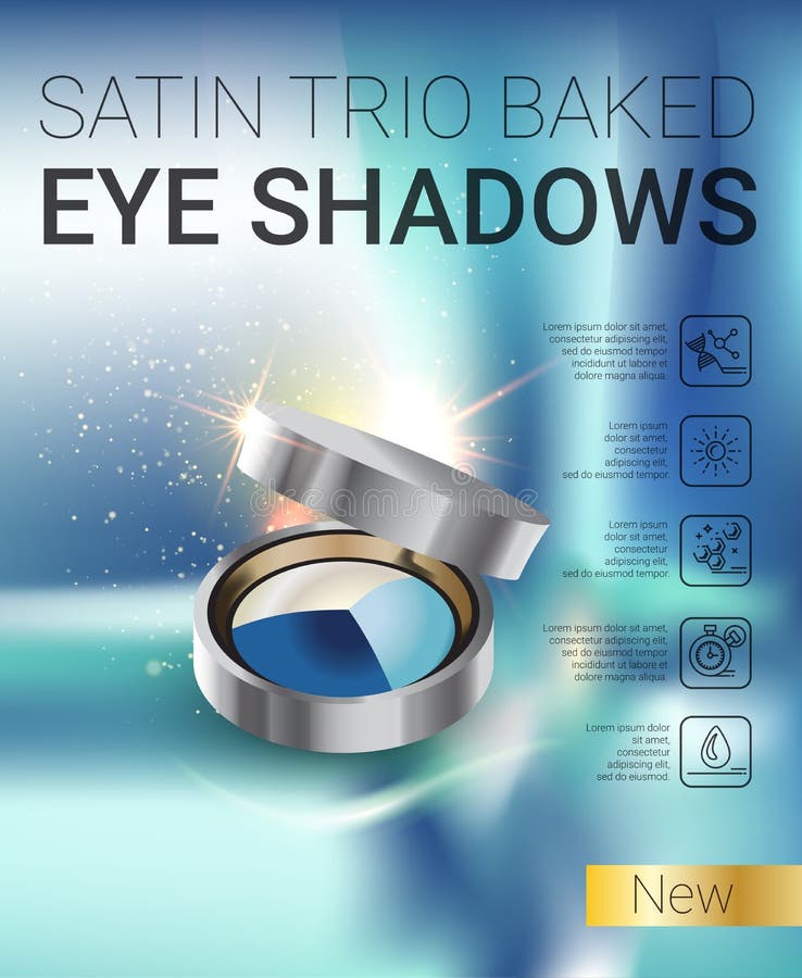 Vector Illustration with Set Color Palette with Eye Shadows. Stock ...