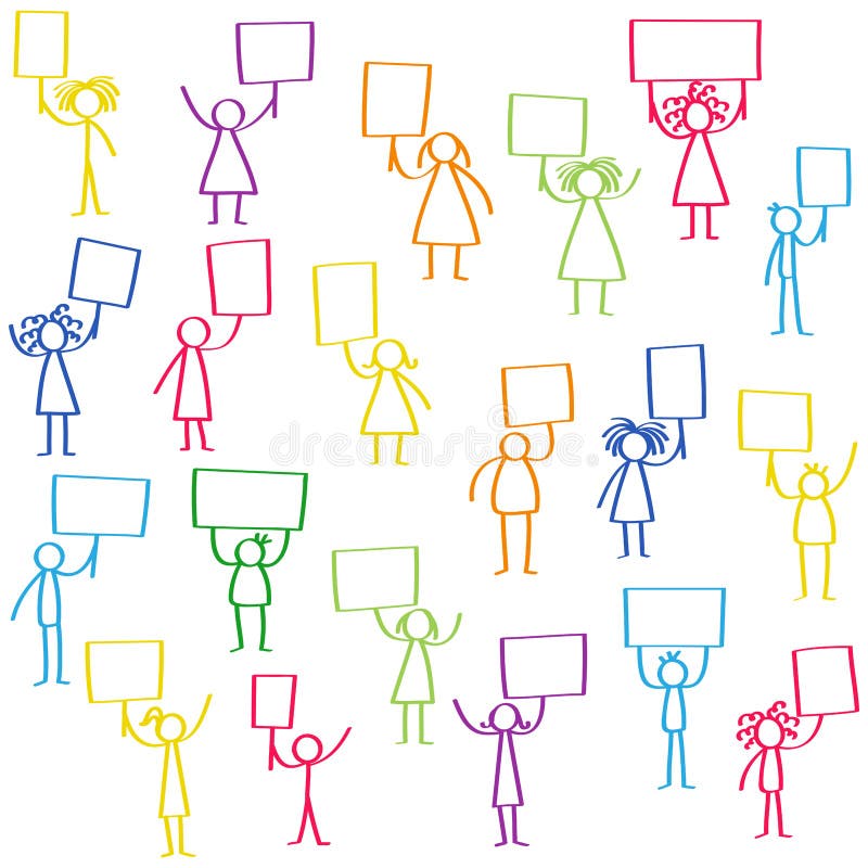 Stick Figures Crowd Stock Illustrations – 1,044 Stick Figures Crowd ...
