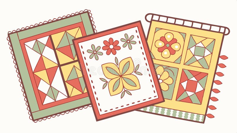 Colorful Square Patterns, Abstract Design Elements Vector Design ...