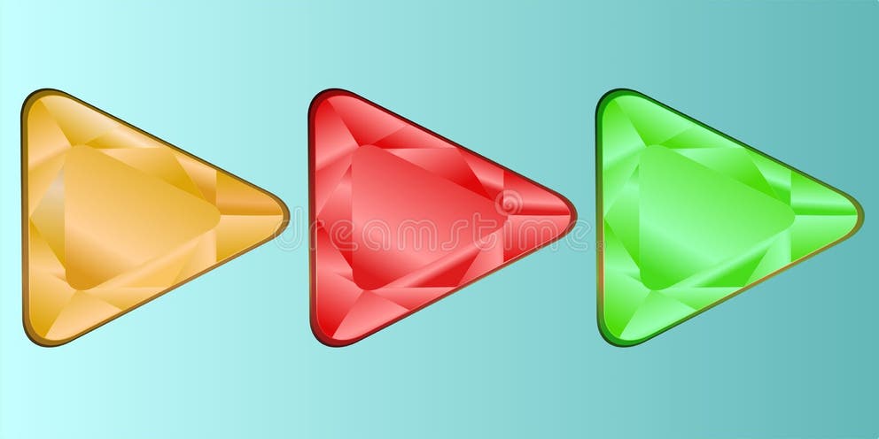 Set of crystal pointers stock vector. Illustration of moving - 219992888