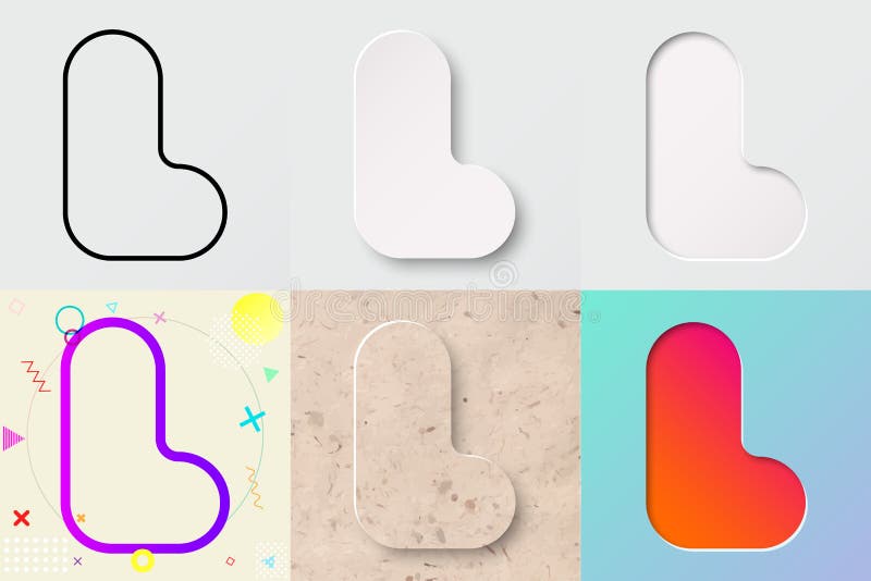 Rounded Letter Logo G Symbol Icon Stock Vector - Illustration of card ...