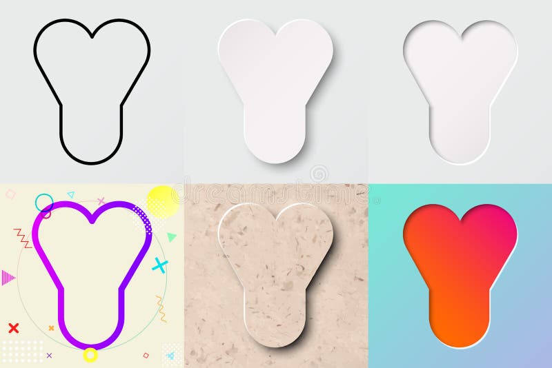 Rounded Letter Logo M Symbol Icon Stock Vector - Illustration of ...