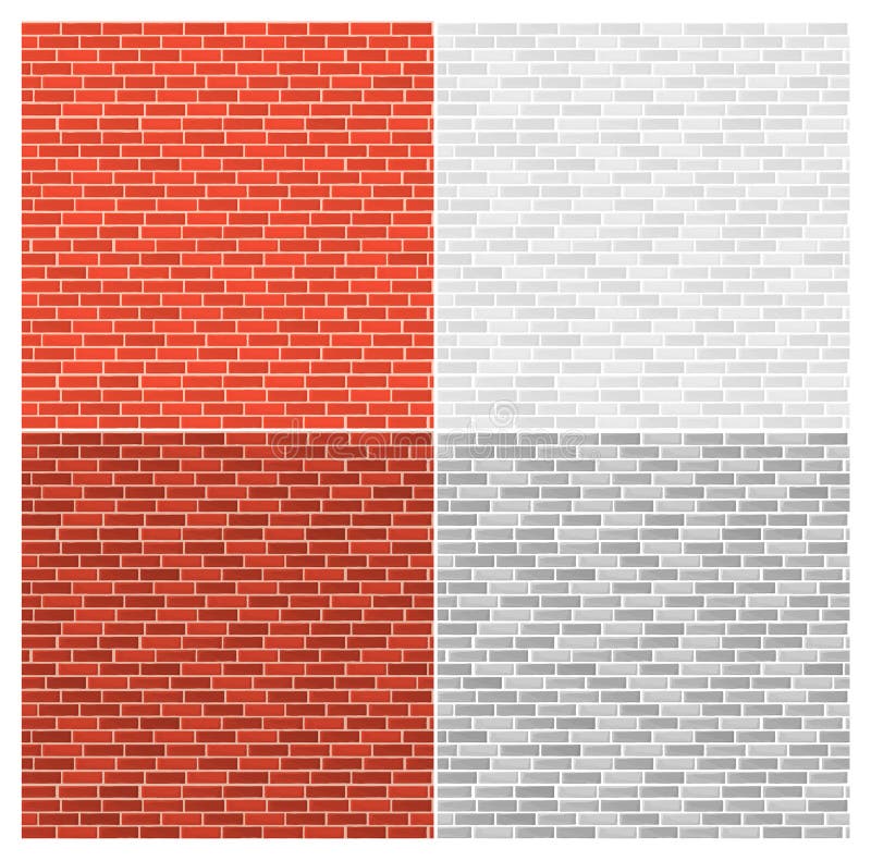 Vector Illustration Set Of Different Color Bricks. Bricks Texture ...