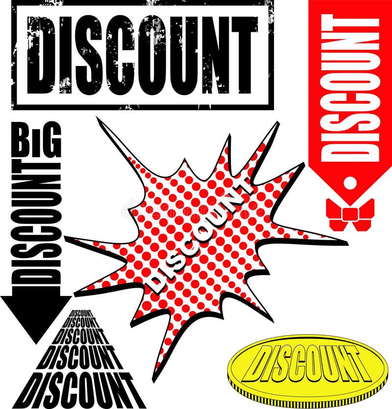 Discount text stock vector. Illustration of event, money - 138296273