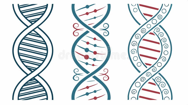 DNA Strand Illustrations, Genetic Code Designs Vector Design Generative ...