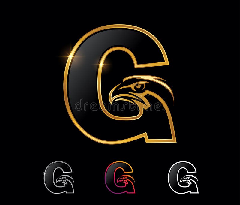 Golden Eagle Monogram Letter G Vector Sign Stock Vector - Illustration ...