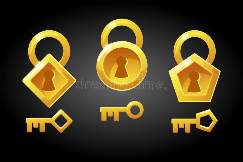 Geometrical Locks Stock Illustrations – 4 Geometrical Locks Stock ...