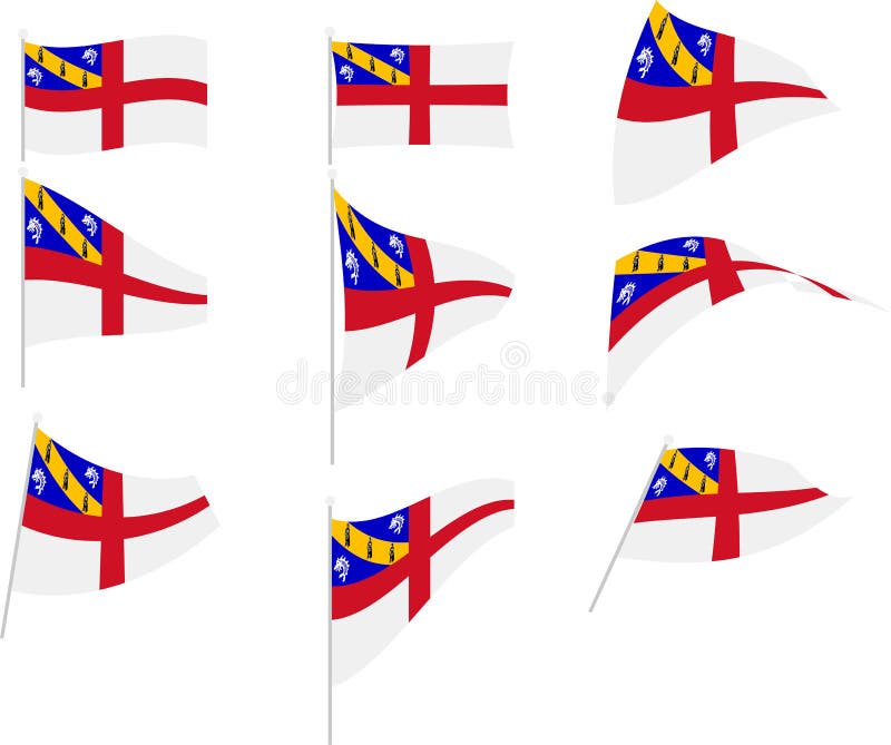 Vector Illustration of Set with Herm Flag Stock Vector - Illustration ...