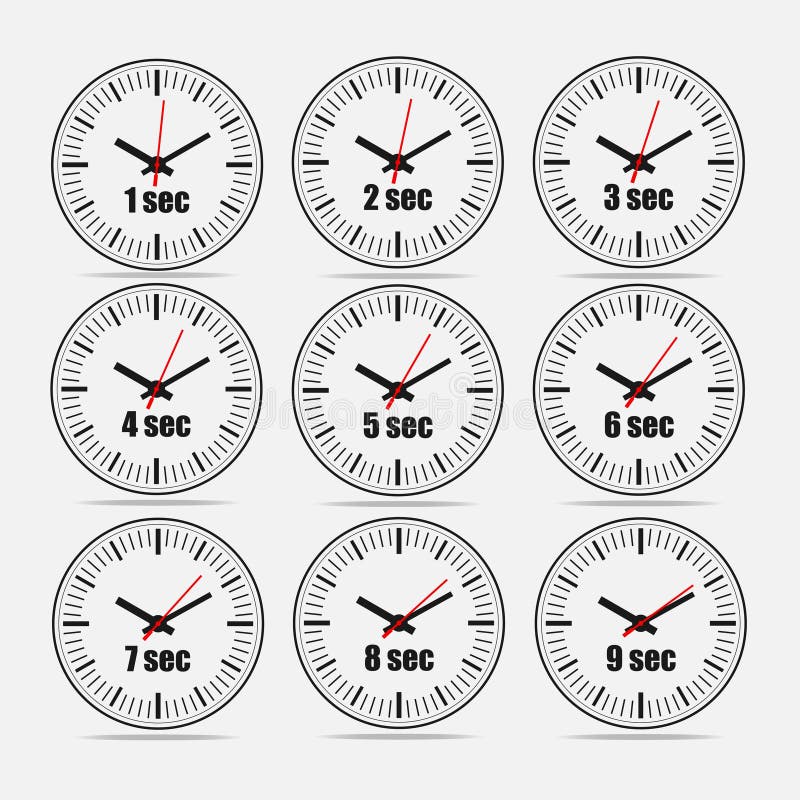 Vector Illustration Set 1, Increments from 1 To 9 Stock Illustration ...