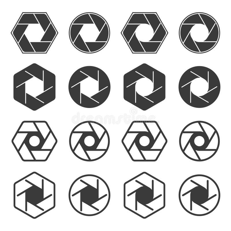 Vector Camera Shutter Icon Set Stock Vector - Illustration of film ... Vector Camera Shutter Icon Set Stock Vector - Illustration of film ...