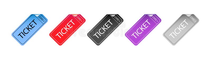 Vector Illustration.a Set of Multi-colored Tickets. Banner, Template ...