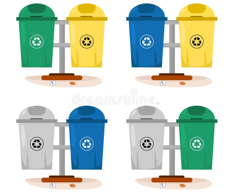 Organic Inorganic Recycle Garbage Bin Separation Segregate Separate ...