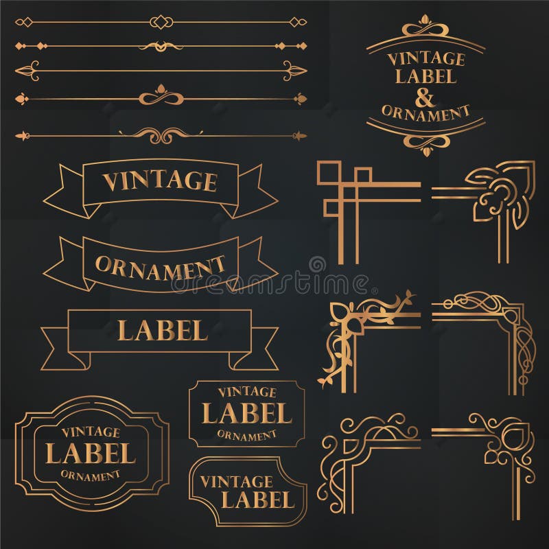 Vector Illustration Set of Ornament Decorative Calligraphic Frames ...