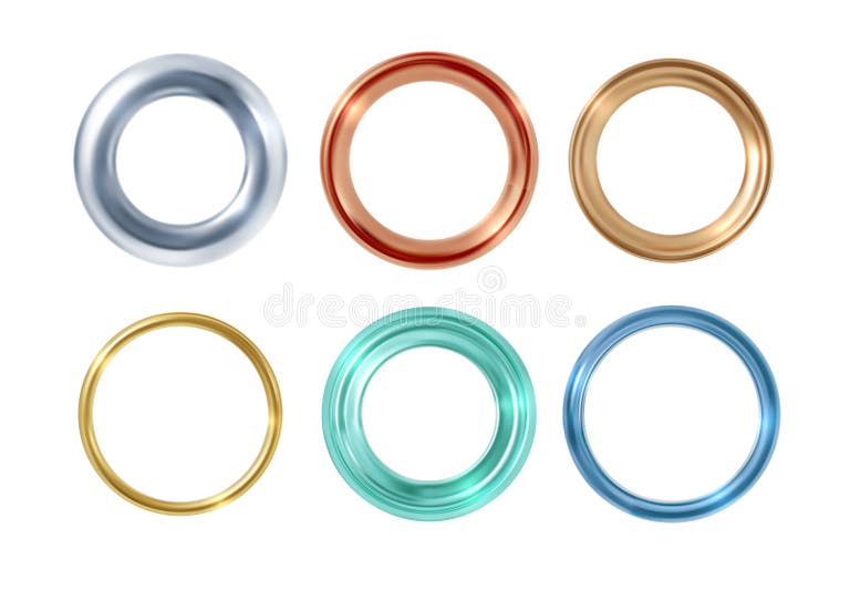 Vector Illustration of a Set of Ring Frames with Different Widths and ...